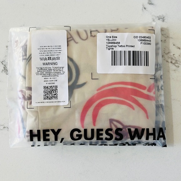 ASOS | Accessories | Asos Tattoo Print Tights | Poshmark